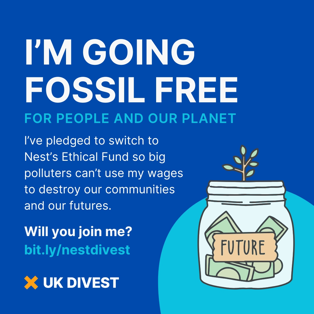 Take action to divest Nest pensions - UK Divest